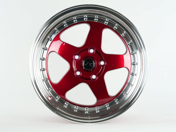 JNC010 Candy Red Machined Lip | JNC Wheels | custom wheels collection
