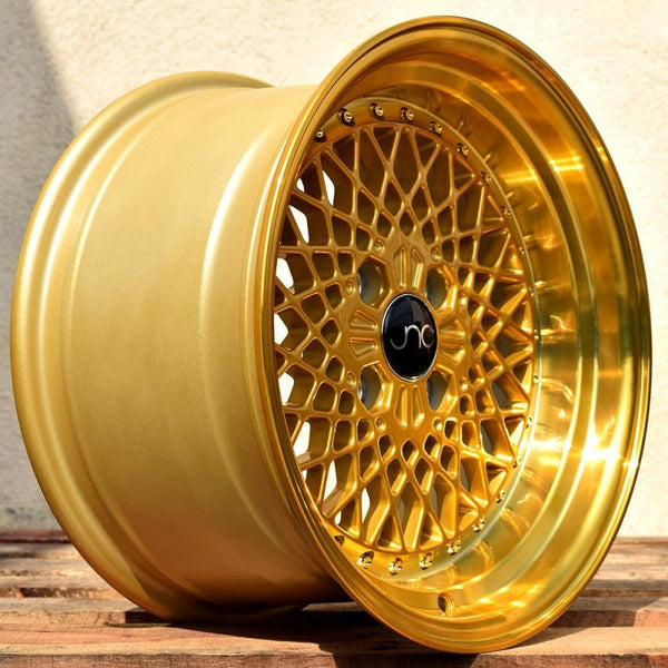 JNC045 Transparent Gold w/ Gold Rivets | JNC Wheels | custom wheels ...