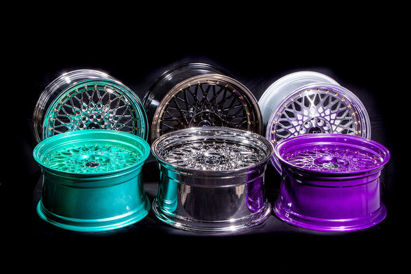 JNC031 Candy Green Gold Rivets | JNC Wheels | custom wheels collection