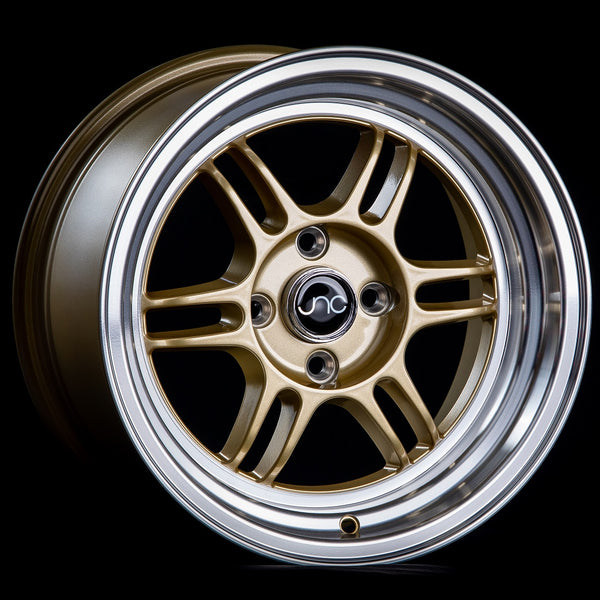 JNC021 Gold Machined Lip | JNC Wheels | custom wheels collection
