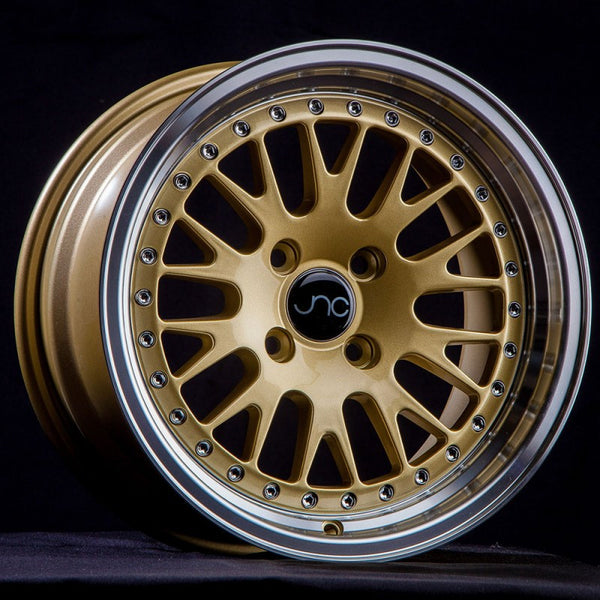 JNC001 Gold Machined Lip | JNC Wheels | custom wheels collection